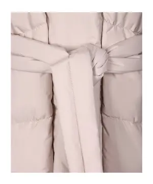MOORER Long-sleeved Padded Jacket With Hood And Belt