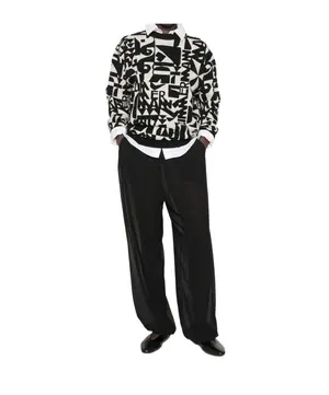 Zimmermann Long Sleeve Knit Top With All-over Graphic Print