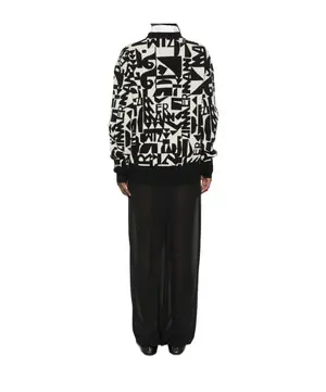 Zimmermann Long Sleeve Knit Top With All-over Graphic Print