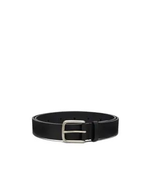 SSSTEIN Classic Leather Belt With Pin Buckle - Black