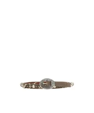 GOLDEN GOOSE Studded Buckle Belt - Multicolor