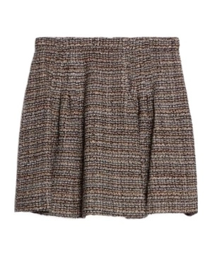 IBLUES Textured Tweed Skirt - Brown