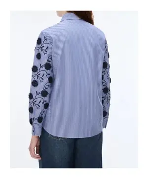 IBLUES Embroidered Striped Shirt