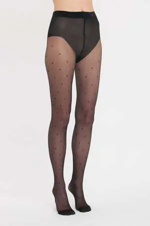 Victoria Beckham Rectangle Polka Dot Tights