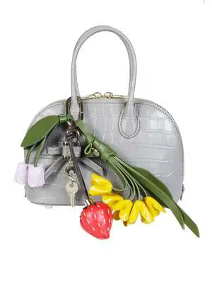 SELF-PORTRAIT Croc-embossed Leather Mini Handbag