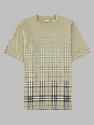 Burberry Plaid Print Cotton T-shirt