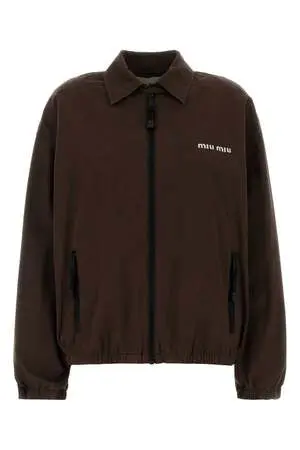 Miu Miu Gabardine Zip-up Jacket