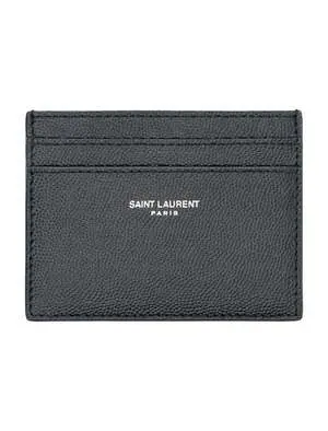 Saint Laurent Saint Laurent Men's Calfskin Leather Wallet Nero