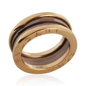 BVLGARI B.zero1 Rose Gold & Bronze Metal Ring