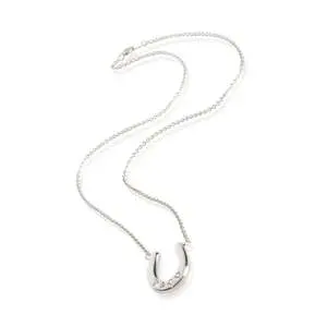 Tiffany & Co. Sterling Silver Horseshoe Pendant Necklace