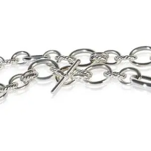 David Yurman Sterling Silver Diamond Mercer Chain Necklace