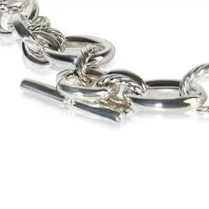David Yurman Sterling Silver Diamond Mercer Chain Necklace