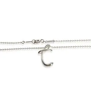 Tiffany & Co. Sterling Silver Elsa Peretti Initial T Pendant Necklace