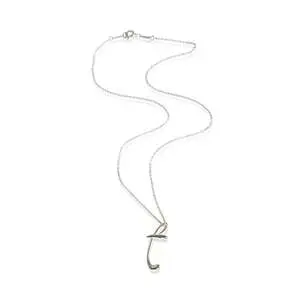 Tiffany & Co. Sterling Silver Elsa Peretti Initial T Pendant Necklace