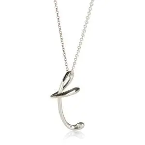 Tiffany & Co. Sterling Silver Elsa Peretti Initial T Pendant Necklace - Sterling_silver
