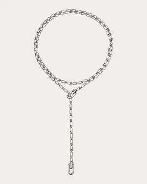 EERA Reine Rosary Clasp Necklace - Silver