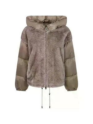 BETTA CORRADI Textured-panel Hooded Jacket