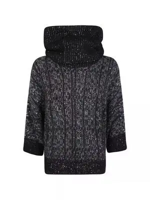 D.exterior Sequin-embellished Roll-neck Sweater - Brown