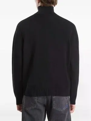 Karl Lagerfeld Logo Patch Quarter-zip Sweater