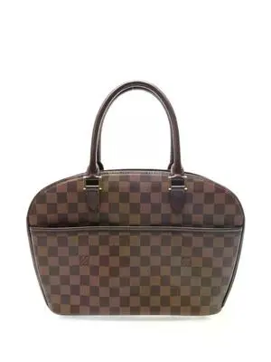 LOUIS VUITTON 2004 Saria Damier Ebene Tote Bag - Brown