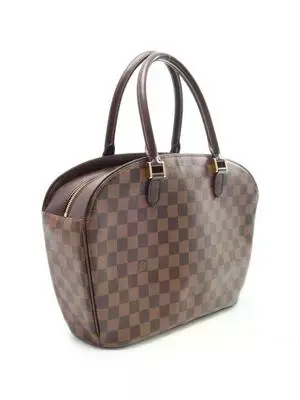 LOUIS VUITTON 2004 Saria Damier Ebene Tote Bag