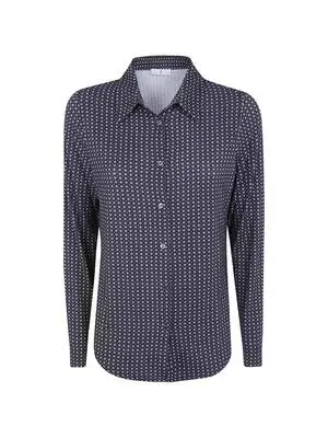 WHYCI Geometric Print Long Sleeve Shirt