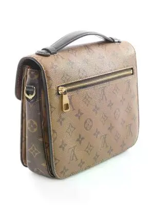 LOUIS VUITTON Monogram Reverse Pochette Metis Shoulder Bag - Brown