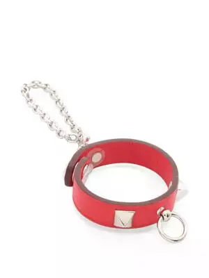 Hermès Calf-leather Glove Holder With Stud Embellishments - Red