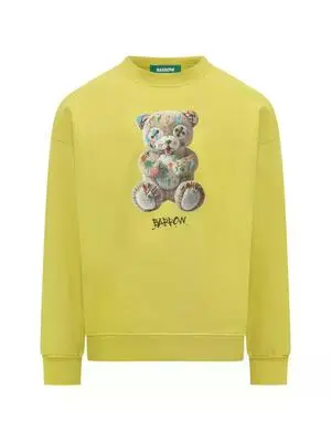 BARROW Teddy Bear Print Sweatshirt - Yellow