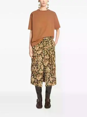 Dries Van Noten Floral Gobelin Weave Cargo Skirt