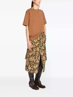 Dries Van Noten Floral Gobelin Weave Cargo Skirt