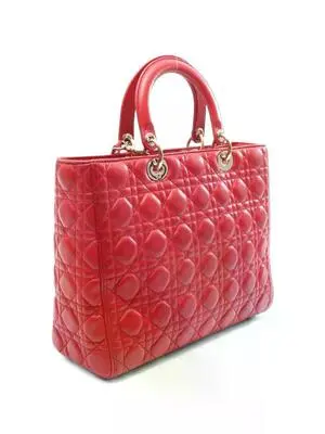 Dior 2000s Large Lady Tote Bag - Red