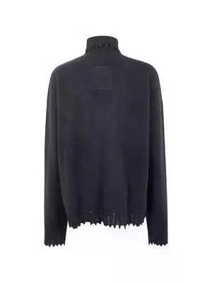 UMA WANG Distressed Effect Roll Neck Knit