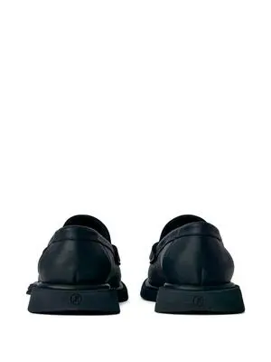 REFERENC Pebbled Leather Penny Loafers