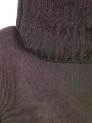 D.exterior Ribbed-knit Roll-neck Sweater - Brown