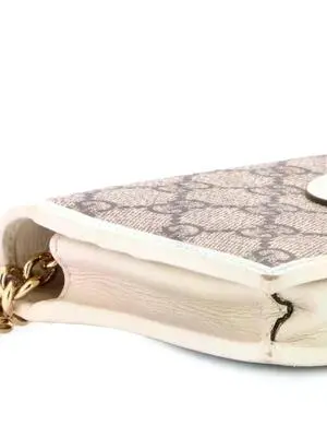 Gucci Horsebit 1955 Chain Wallet Gg Coated Canvas Crossbody Bag - Brown