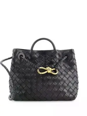 Bottega Veneta Intrecciato Nappa Andiamo Small Satchel - Black