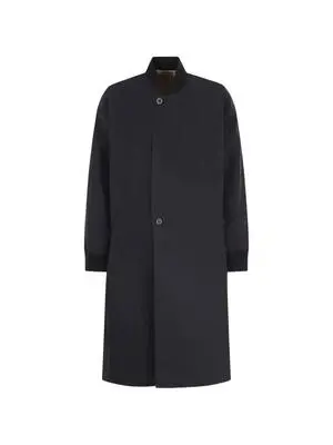 UMA WANG Oversized Bomber-collar Coat - Blue