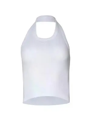 Vetements Ribbed Halterneck Tank Top - White