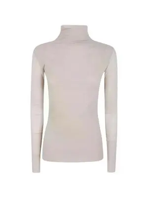 D.exterior Sheer High-neck Top - Neutrals