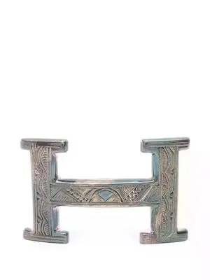 Hermès 2000s Tuareg H Belt Buckle - Silver