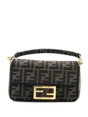 Fendi Baguette Nm Bag Zucca Canvas Mini Crossbody Bag - Brown