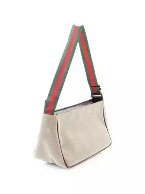 Gucci 2000s Sherry Line Logo-plaque Shoulder Bag - Neutrals