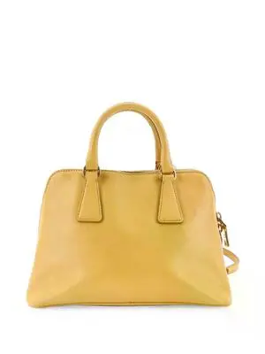 Prada Promenade Bag Saffiano Leather Small Satchel - Yellow