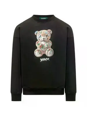BARROW Teddy Bear Print Sweatshirt - Black