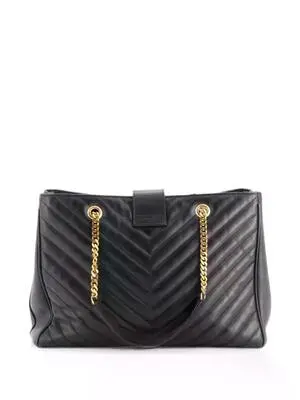 Saint Laurent Matelasse Chevron Leather Large Shopper Tote Bag