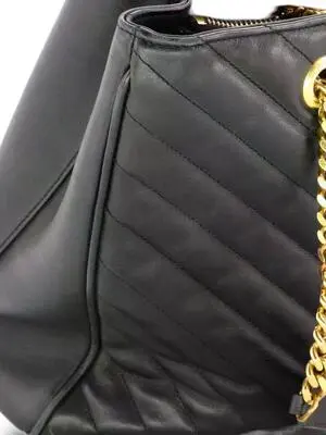 Saint Laurent Matelasse Chevron Leather Large Shopper Tote Bag