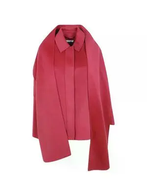 Liviana Conti Wool Coat With Scarf Detail