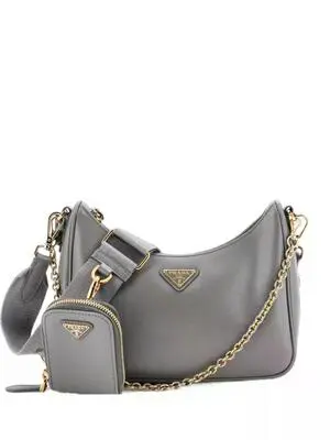 Prada Re-edition 2005 Shoulder Bag Saffiano Leather Small Crossbody Bag - Grey