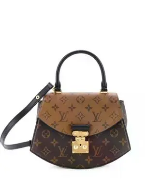 LOUIS VUITTON Tilsitt Top Handle Bag Reverse Monogram Canvas Cross Body Bag - Brown